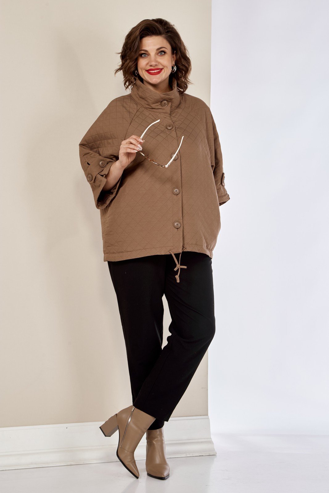 Куртка 2145 кэмел Shetti купить в интернет магазине Велесмода